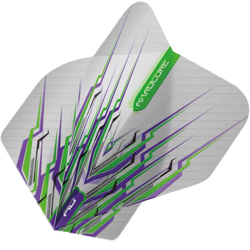 Peter Wright Purple & Green Mohawk Hardcore Dart Flights – Standard ...