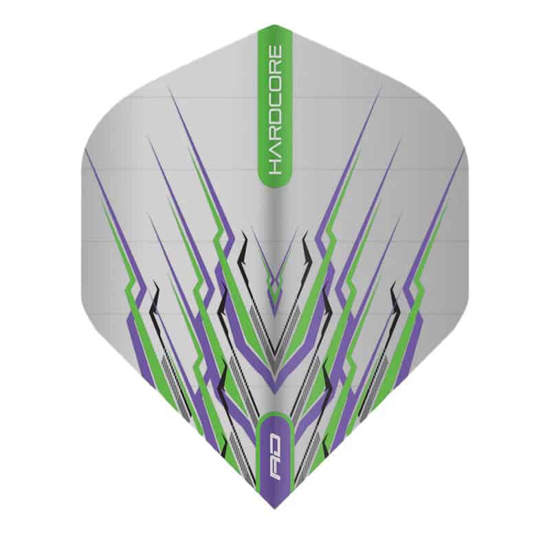 Peter Wright Purple & Green Mohawk Hardcore Dart Flights – Standard ...